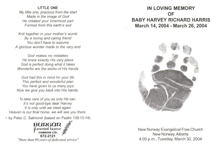 Sample Infant Obituaries